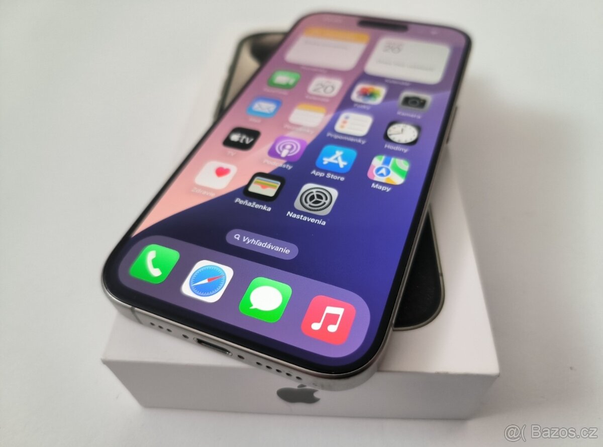 apple iphone 15 PRO 128gb Natural Titanium / Batéria 100% - Uherské ...