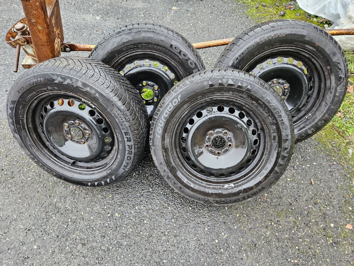 Zimni pneu 215/60 R16 s diskem rozteč 5x108 - Mladá Boleslav | Bazoš.cz