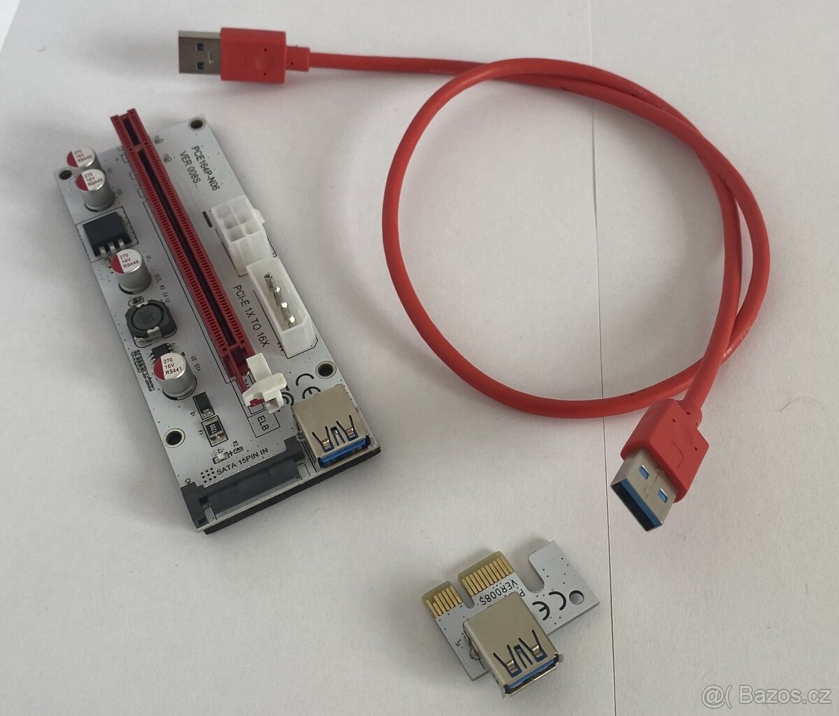 PCIe Riser x1 to x16 card ver.008 – přímá – možno zaslat - Kolín | Bazoš.cz