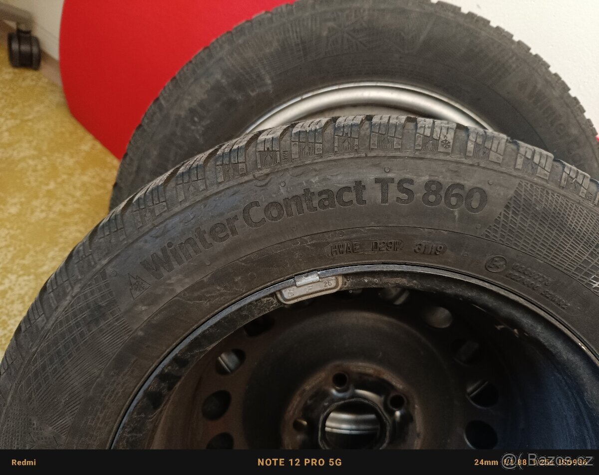 Podam zimni kola a Volkwagen addy 195/65 R15 T - Praha 10 | Bazoš.cz