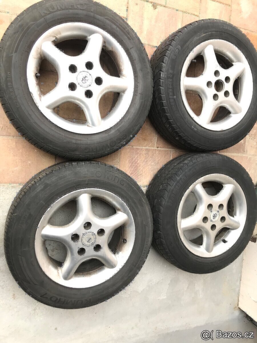 Alu kola 15” 5x112 a letní pneu 195/65/R15 - Beroun | Bazoš.cz