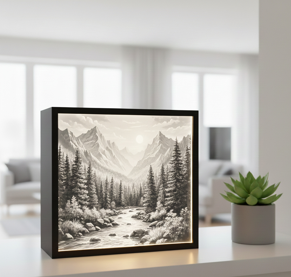 LED fotorámeček – Lithophane 3D tisk (USB) - Hodonín | Bazoš.cz