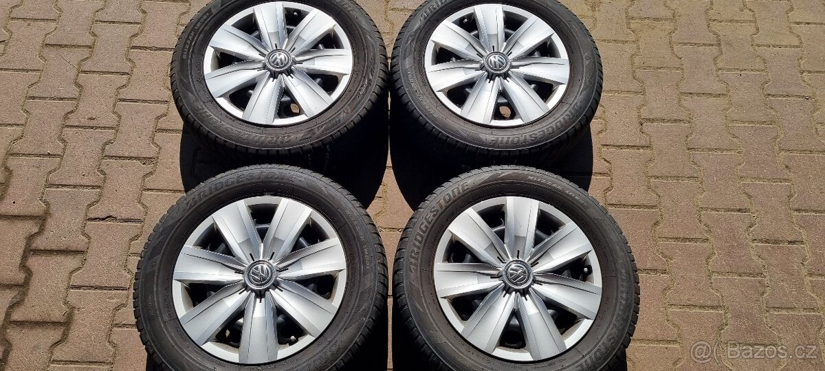 Plechové disky VW Troc 5x112 6x16 ET43 205/60r16 zimni - Vsetín | Bazoš.cz