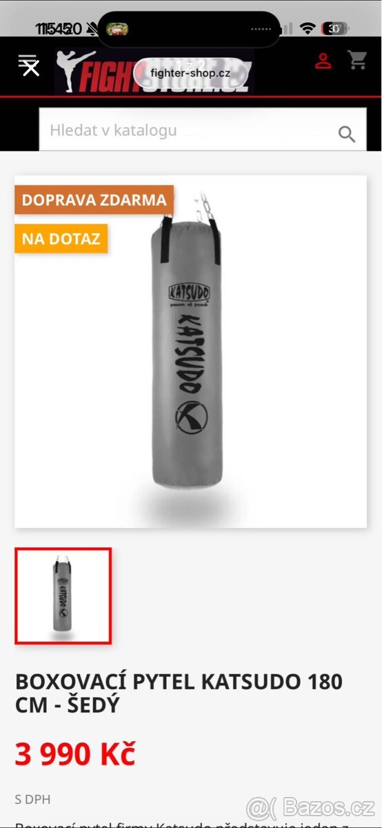 Boxovací pytel katsudo - Plzeň | Bazoš.cz