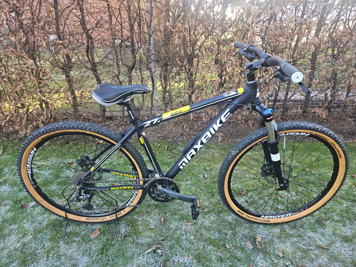 27,5" horské hliníkové kolo MAXBIKE, rám 17" ...DEORE 3x9 - Šumperk ...
