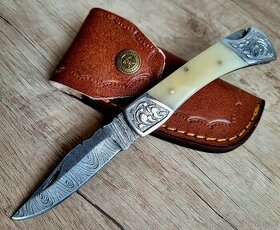 kapesní Damaškový nůž 18 cm LOFTY CAMEL ručně vyrobeno - Brno | Bazoš.cz