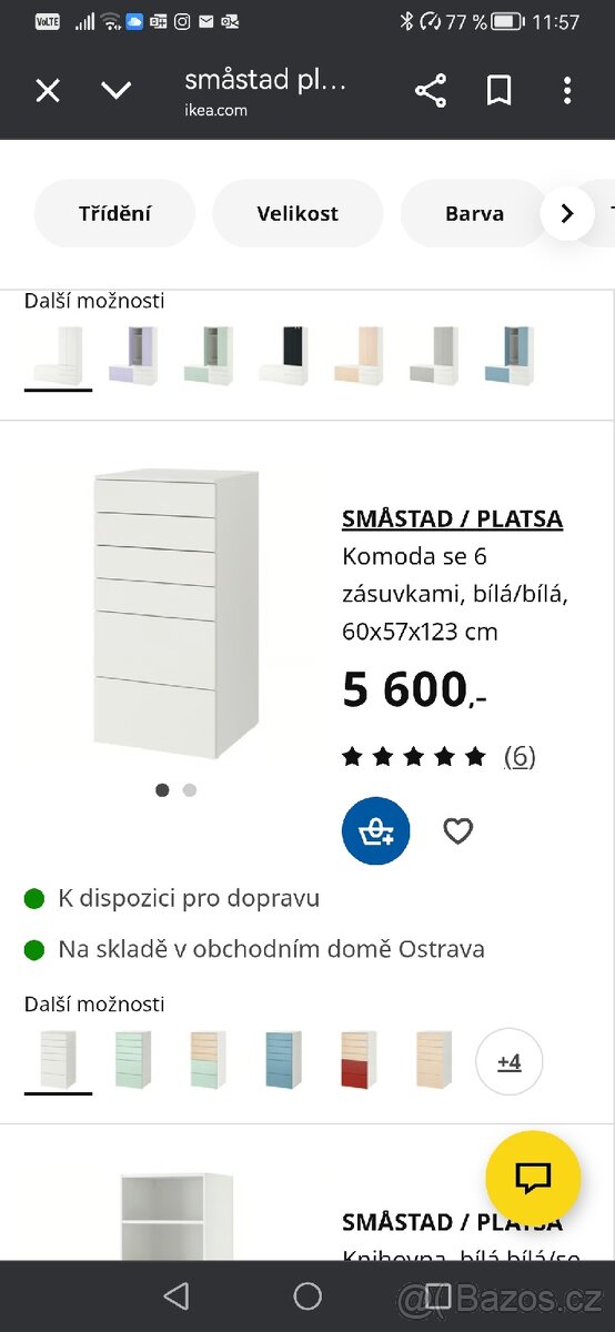 Smastad platsa ikea přebalovací pult plus 2x komoda - Opava | Bazoš.cz