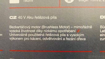 Aku řetězová pila Parkside Performance PPKSA 40-Li B2 - Kolín | Bazoš.cz